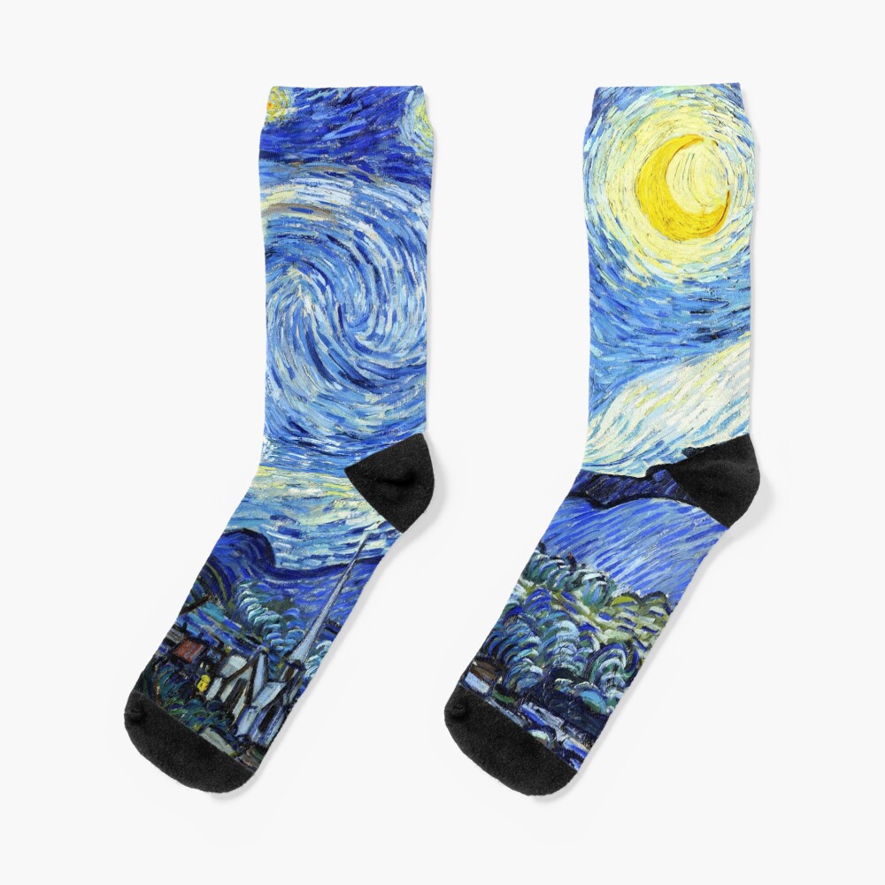 "The Starry Night - Vincent van Gogh" Socks for Sale by maryedenoa ...