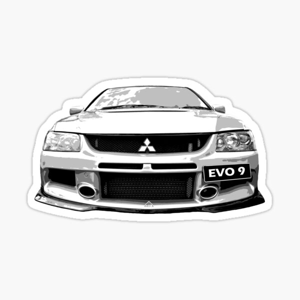 "Mitsubishi Lancer EVO9" Sticker for Sale by radestilo | Redbubble