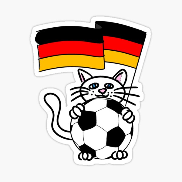 "Germany soccer cats flag fan idea" Sticker by Naohiro | Redbubble