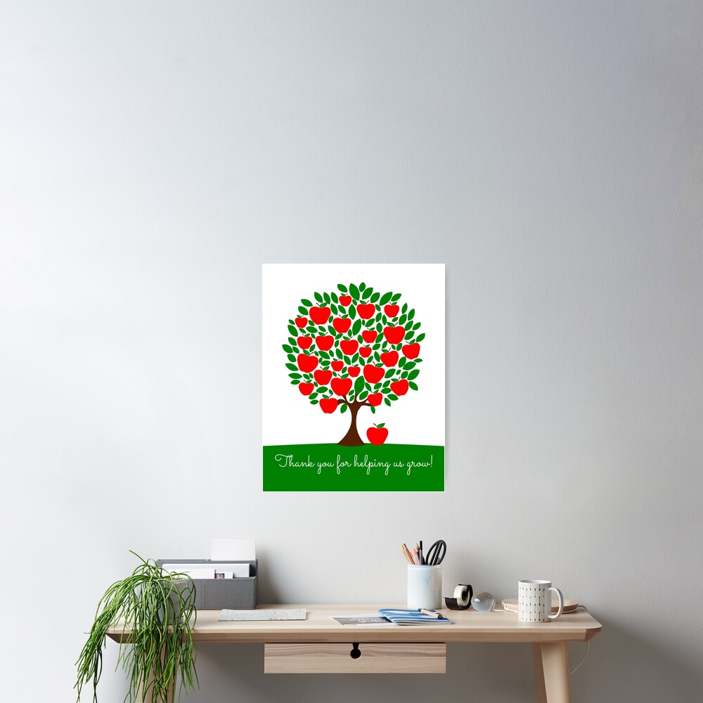 "Teacher apple tree, teacher appreciation gift, teacher tree, End of ...
