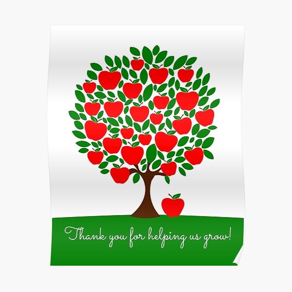 "Teacher apple tree, teacher appreciation gift, teacher tree, End of ...