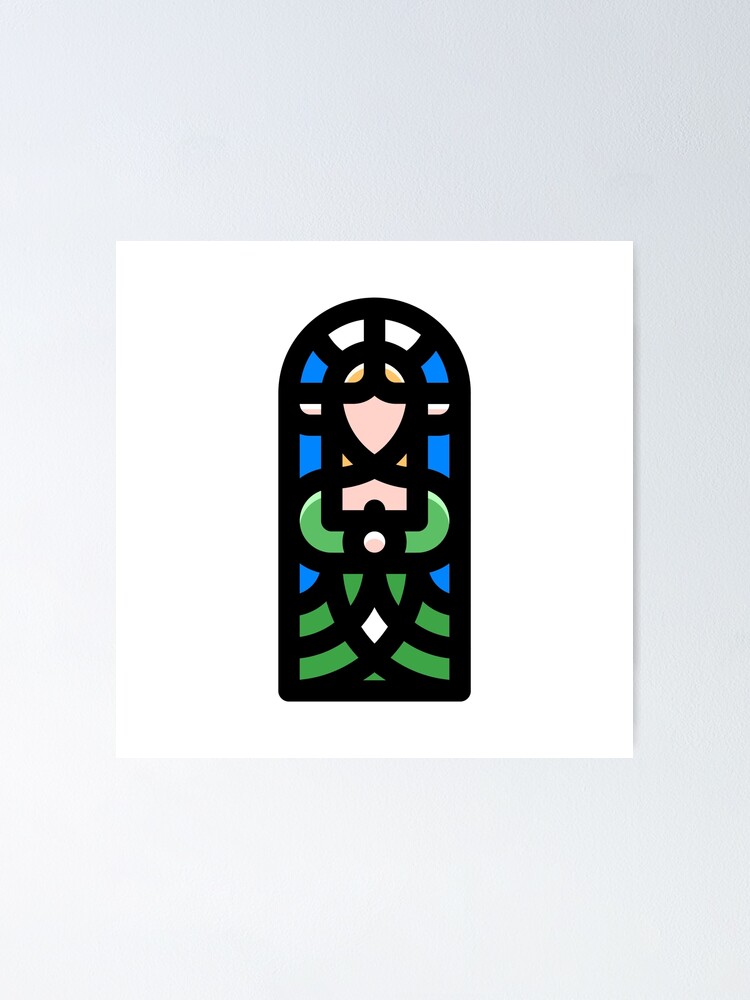 "Elf Stained Glass Window" Poster for Sale by LS-print | Redbubble