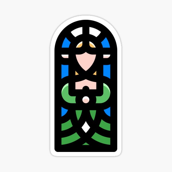 "Elf Stained Glass Window" Sticker for Sale by LS-print | Redbubble