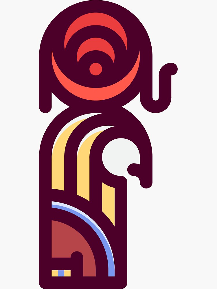 "Line Amon Ra God" Sticker by LS-print | Redbubble