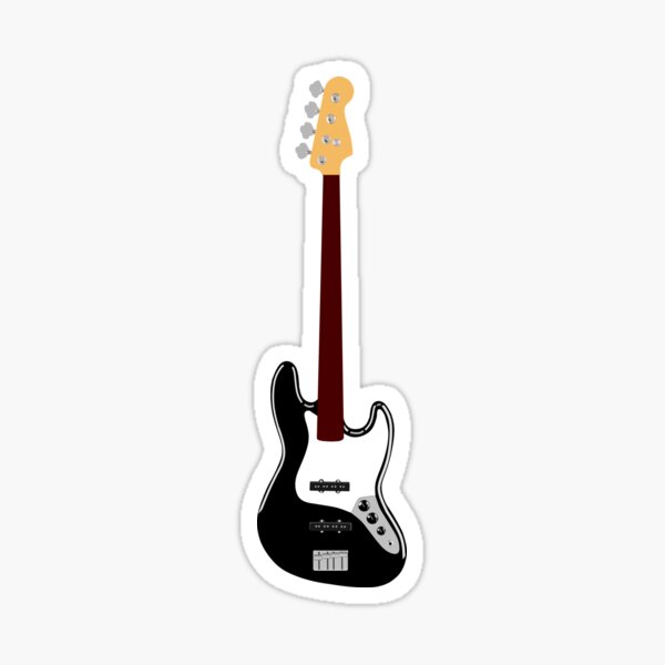 "Black Jazz Electric Bass Guitar" Sticker for Sale by SPMusic | Redbubble