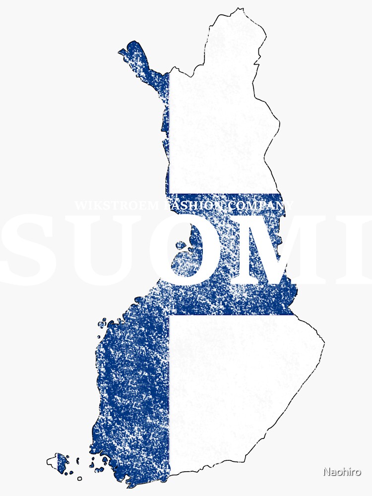 "Wikstroem Finland Suomi country flag used look" Sticker for Sale by ...