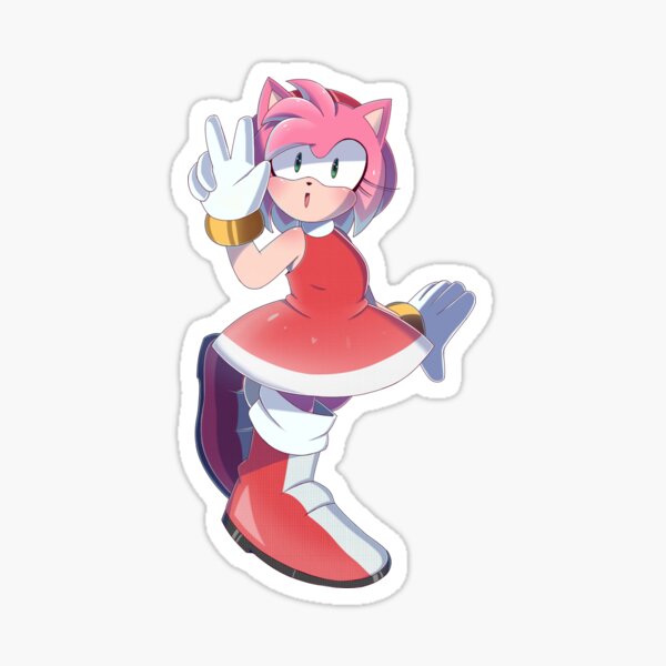Amy Rose Fanart Stickers | Redbubble