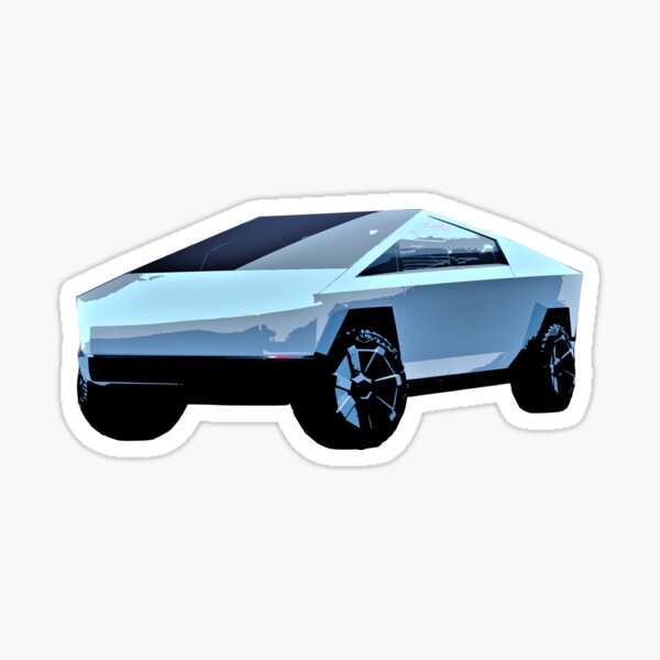 "Tesla Cybertruck Love Electric Pickup Truck Bring it On" Sticker for ...