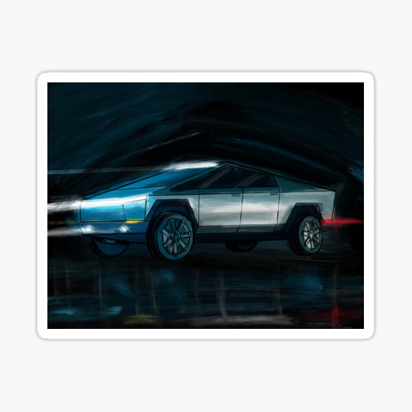 "Cybertruck " Sticker for Sale by ryanbiddle | Redbubble