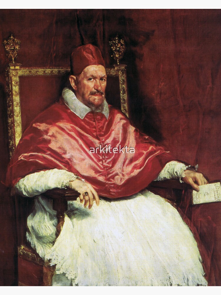 "Portrait of Pope Innocent X by Diego Velazquez" Sticker for Sale by ...
