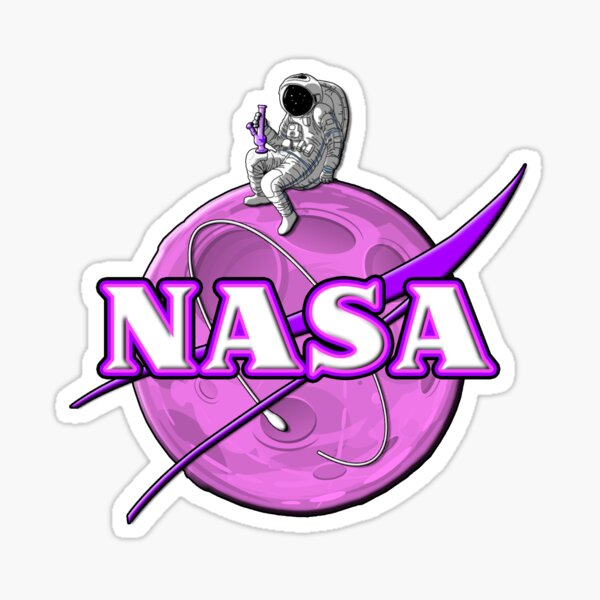 "NASA Astronaut on Moon Logo" Sticker for Sale by Carsonfitters | Redbubble