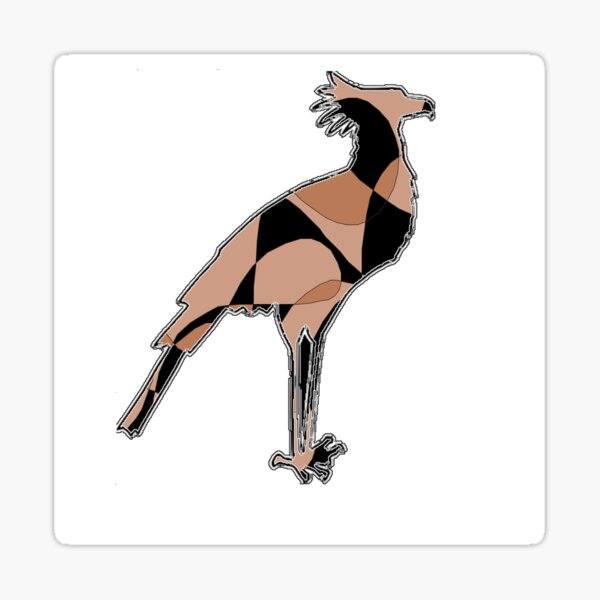 "Abstract secretary bird" Sticker by tetibright | Redbubble