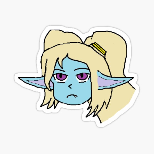 "Blue Anime Chick" Sticker by BabyYoda | Redbubble