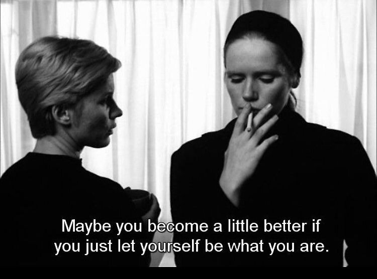 "Maybe you become a little bit better if you just let yourself be what ...