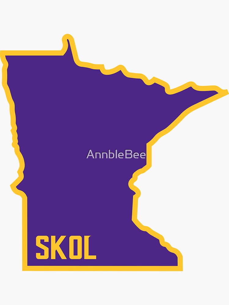 "Skol MN Outline" Sticker for Sale by AnnbleBee | Redbubble