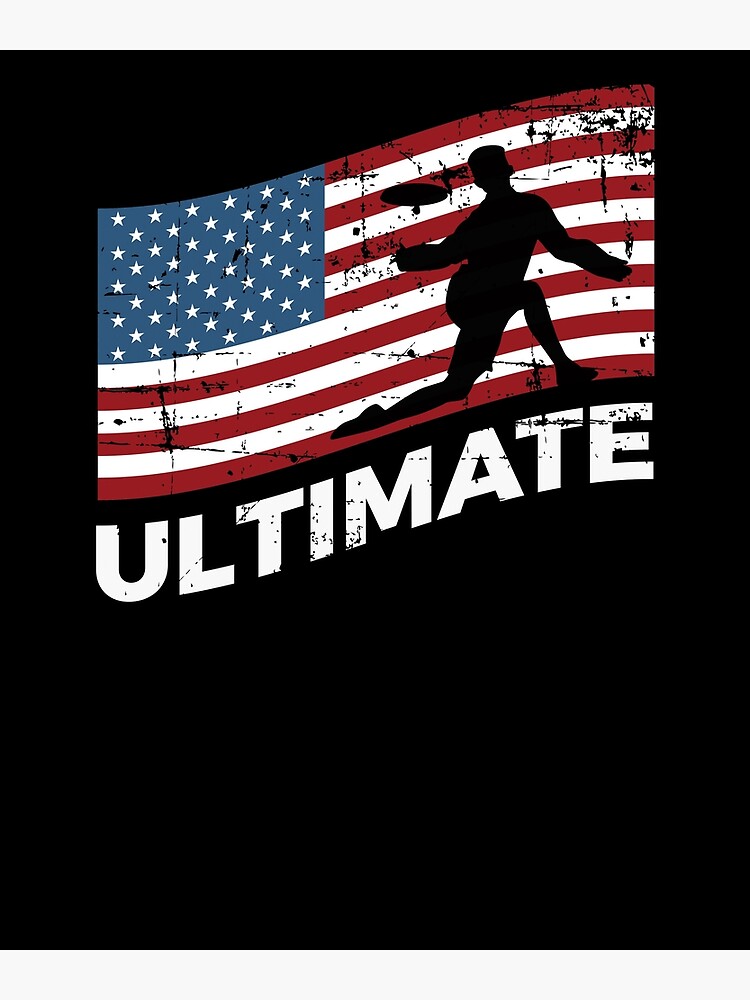 "Ultimate Frisbee Ultimate Frisbee Quotes Flag Disc Golf" Art Print by ...