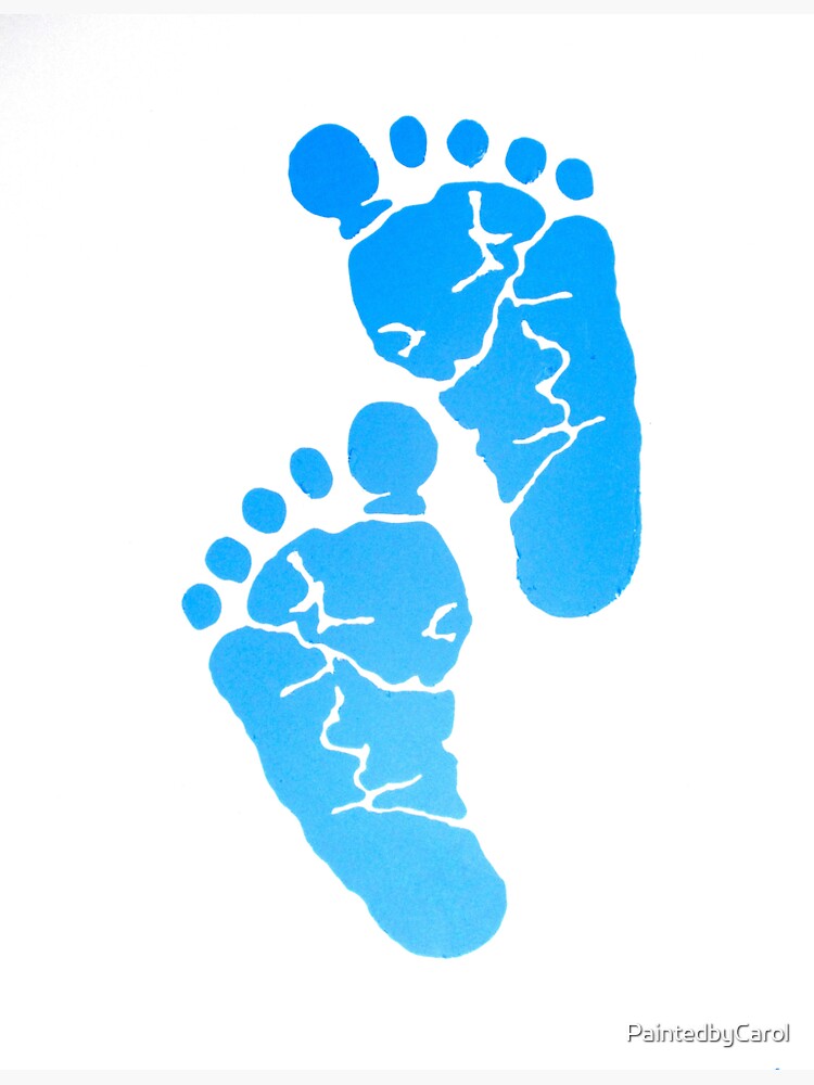 "Blue Baby Feet" Sticker for Sale by PaintedbyCarol | Redbubble