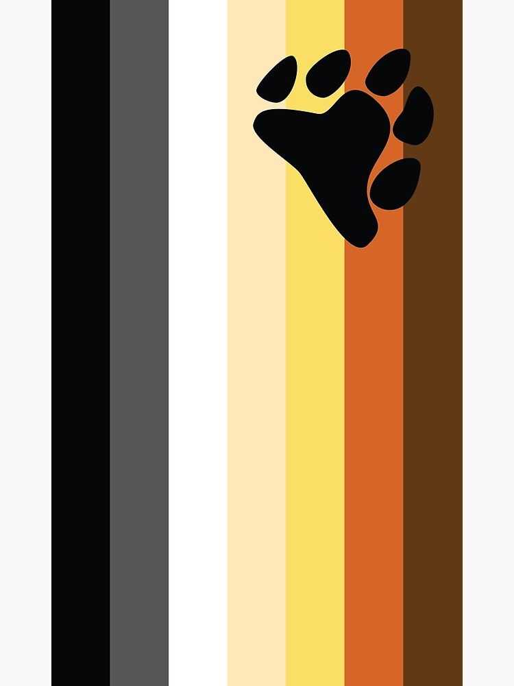 Póster «Bandera de pata de orgullo del oso vertical» de lgbtshoppe ...