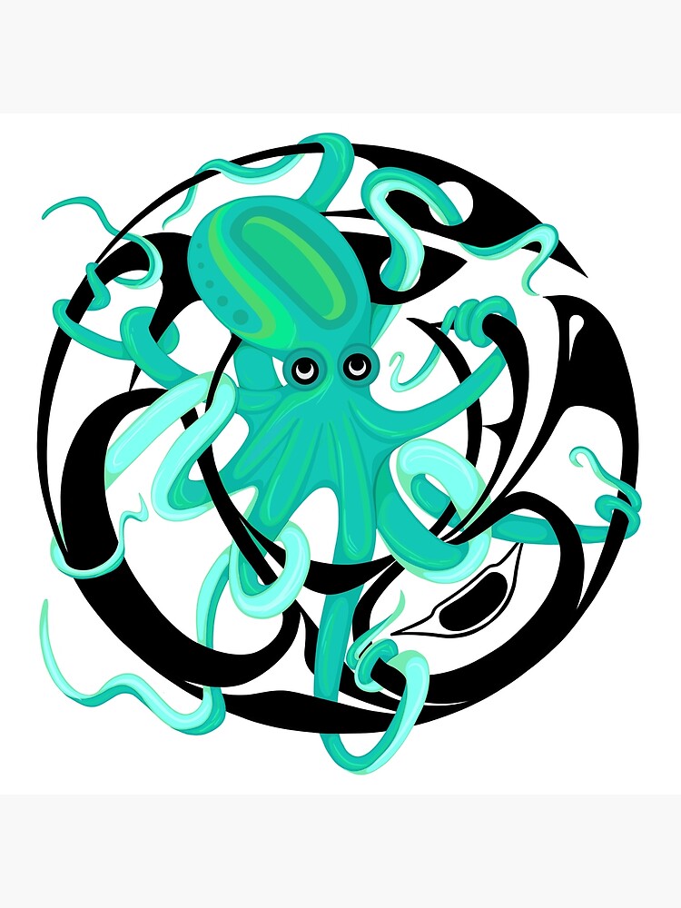 "Octopus and Raven" Art Print for Sale by mstoneyart | Redbubble