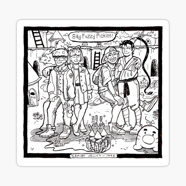 "Say "Fuzzy Pickles!"" Sticker for Sale by Malloryklucas | Redbubble