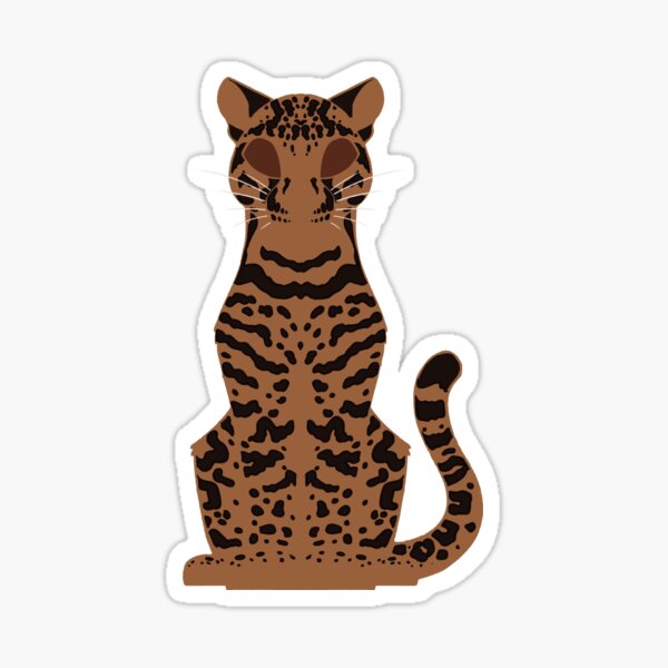 "Minimalist Ocelot" Sticker for Sale by ZTheCrazed | Redbubble