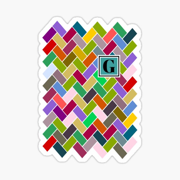 "G monogram" Sticker for Sale by piedaydesigns | Redbubble