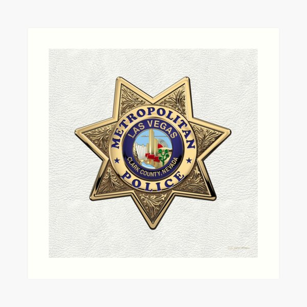 "Las Vegas Metropolitan Police Department - LVMPD Badge over White ...