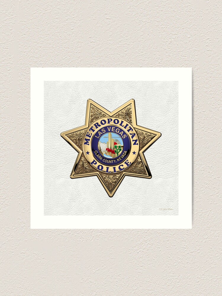 "Las Vegas Metropolitan Police Department - LVMPD Badge over White ...