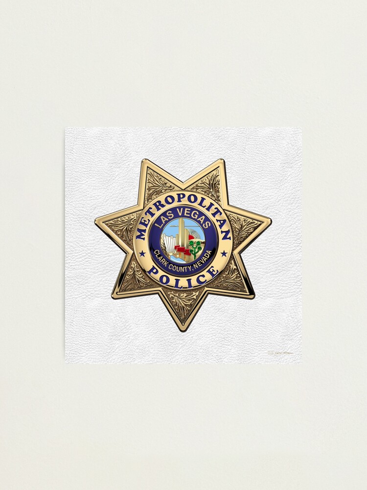 "Las Vegas Metropolitan Police Department - LVMPD Badge over White ...