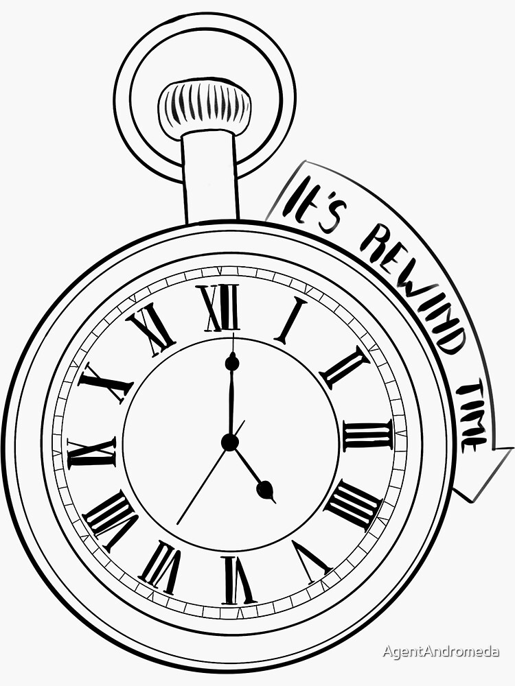 "Rewind Time" Sticker for Sale by AgentAndromeda | Redbubble