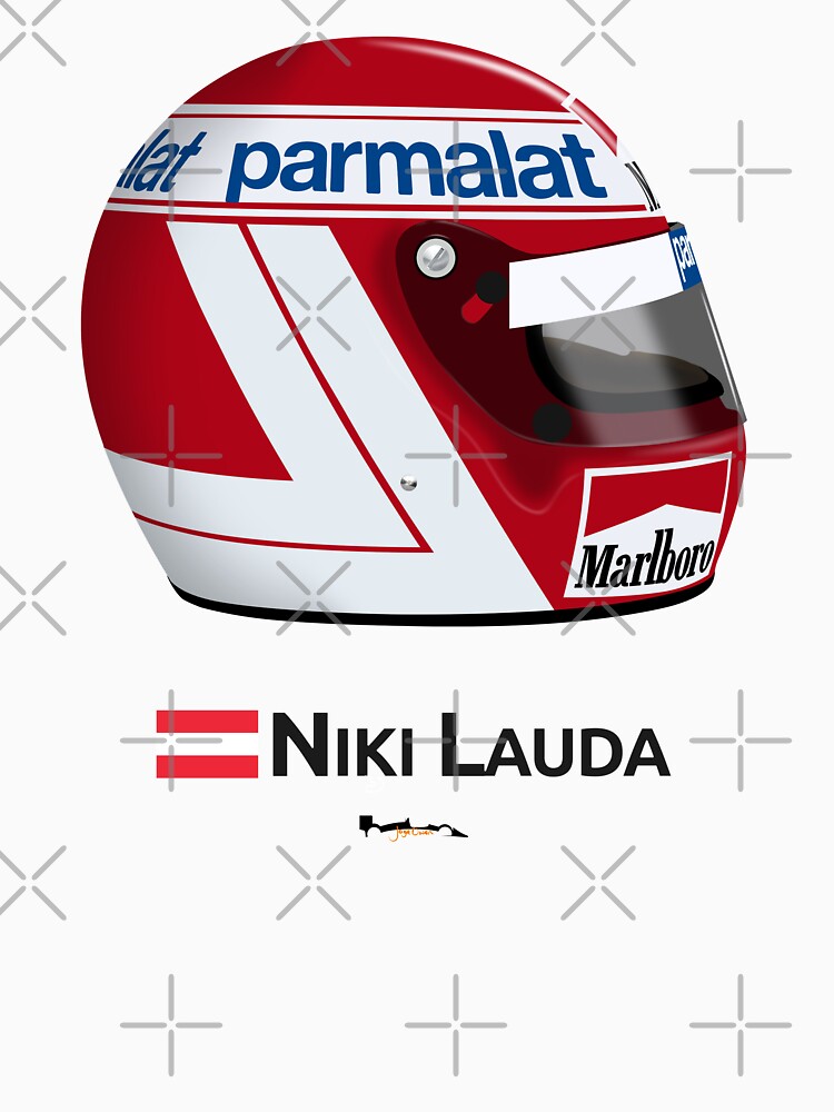 "Niki Lauda - 1984 Helmet" T-shirt for Sale by JageOwen | Redbubble ...