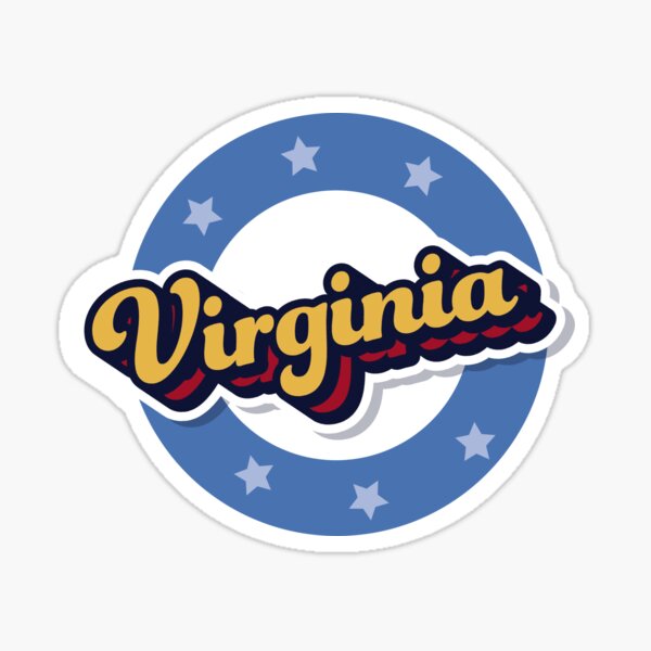 "Virginia" Sticker by piastrelli | Redbubble