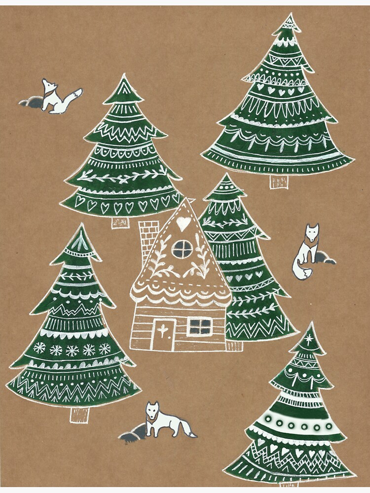 "Gingerbread Forest" Sticker for Sale by icebergsandart | Redbubble