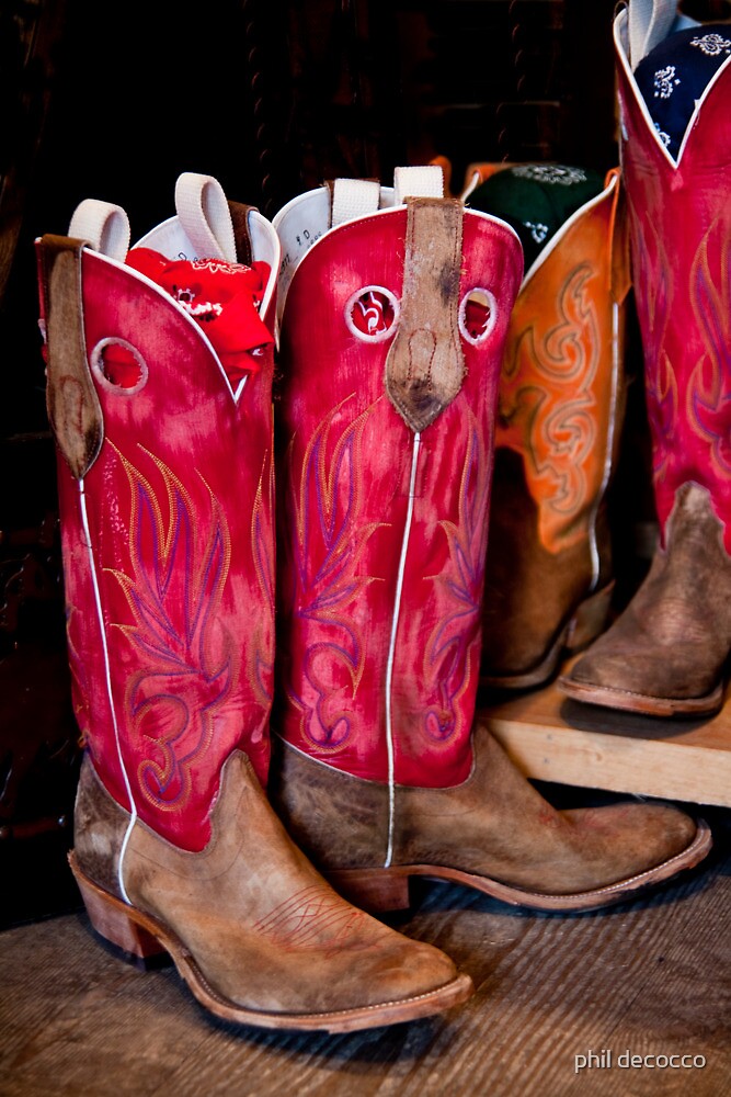 "Kemosabe Cowboy Boots" by phil decocco | Redbubble