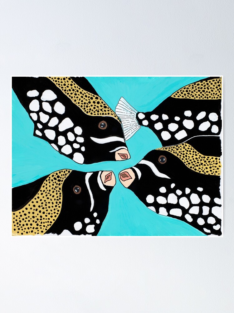 "Clown Triggerfish" Poster by SaltyDogStudio | Redbubble