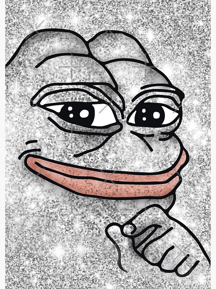 Lámina fotográfica «Rare Pepe The Frog Silver Luxury Metal Glitters con ...