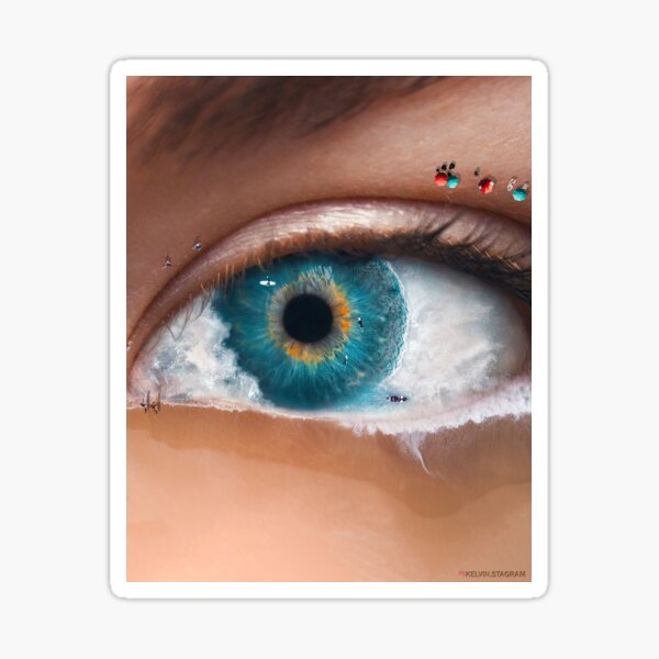 "Eye Sea - I See" Sticker for Sale by kelvinstagram | Redbubble
