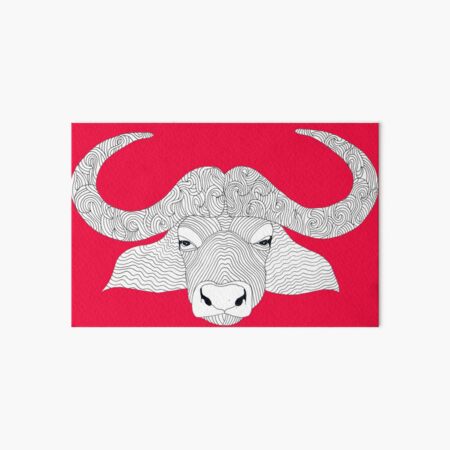 "Black white, Water Buffalo, Buffalo, Africa" Art Board Print for Sale ...