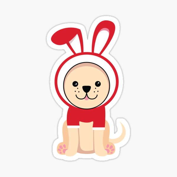 "Eli the Xmas Bunny " Sticker for Sale by chloehachiko | Redbubble