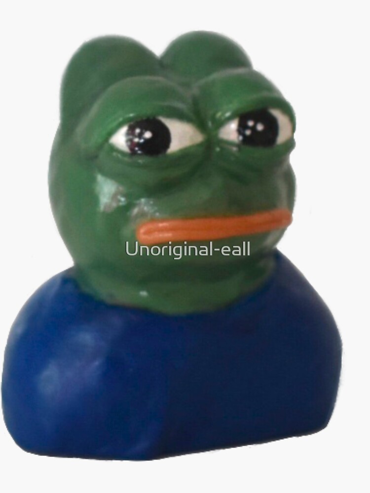 "pepe mini sculpture" Sticker for Sale by Unoriginal-eall | Redbubble