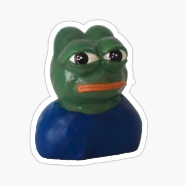 "pepe mini sculpture" Sticker for Sale by Unoriginal-eall | Redbubble
