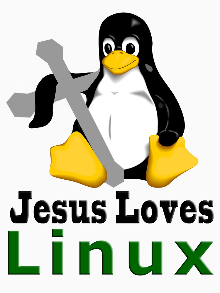 "Jesus Loves Linux" Pullover Hoodie for Sale by robbrown | Redbubble