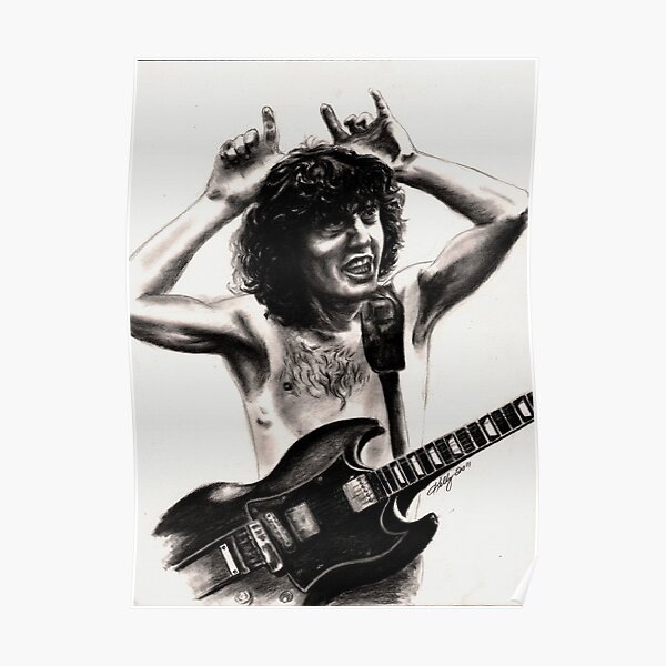 "Angus Young" Poster by ThomKat | Redbubble