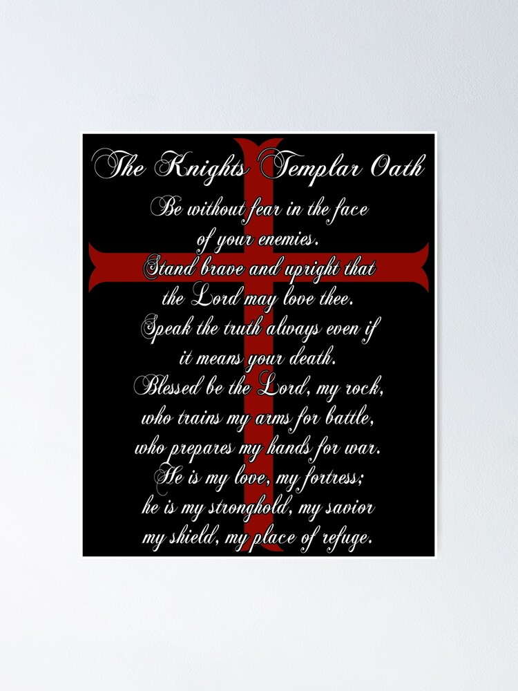 "Knight Templar Oath" Poster for Sale by LeNew | Redbubble