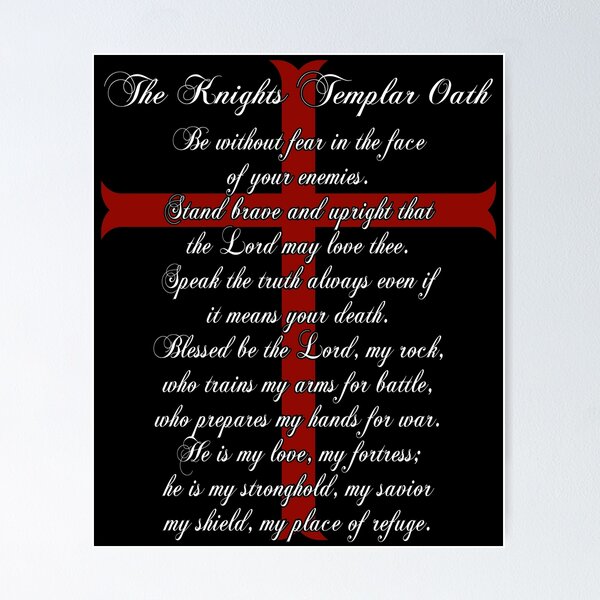 "Knight Templar Oath" Poster for Sale by LeNew | Redbubble