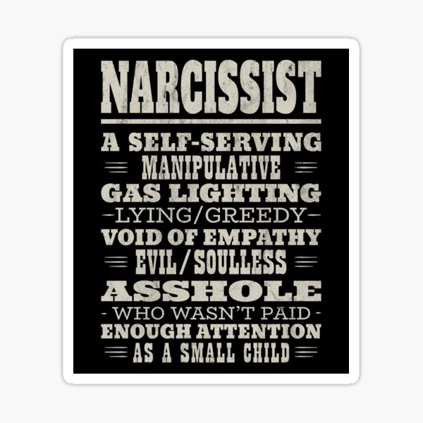"NARCISSIST - ECRU" Sticker by Delapits | Redbubble