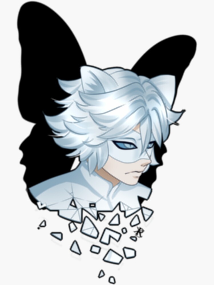 "Chat Blanc" Sticker by Ralunix | Redbubble