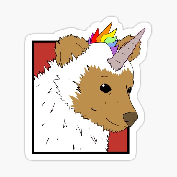 "Babs the Unibear" Sticker for Sale by fwea | Redbubble
