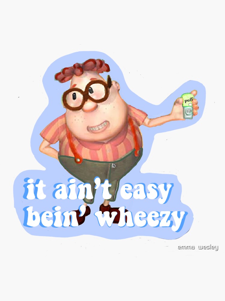 "carl wheezer and inhaler " Sticker for Sale by emmawesley03 | Redbubble