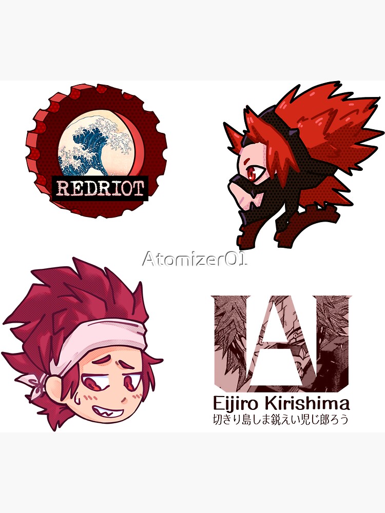 "eijiro kirishima sticker set" Magnet for Sale by Atomizer01 | Redbubble